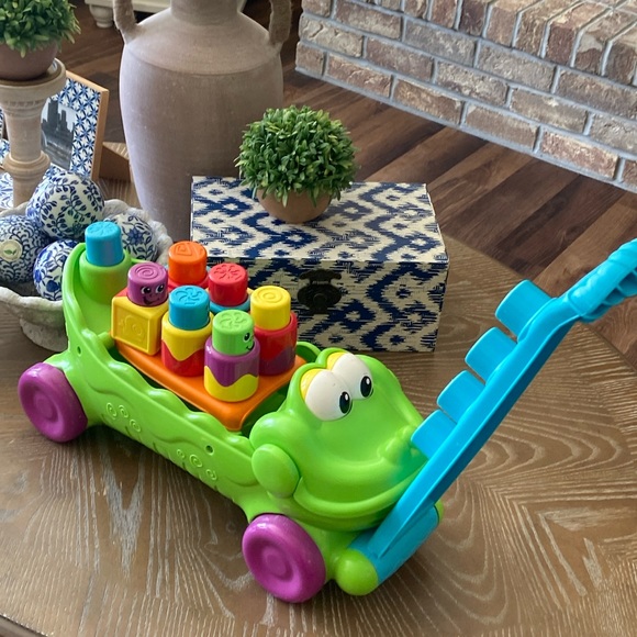 Toys | Fisher Price Stack N Surprise Blocks Crocodile Pull Musical ...